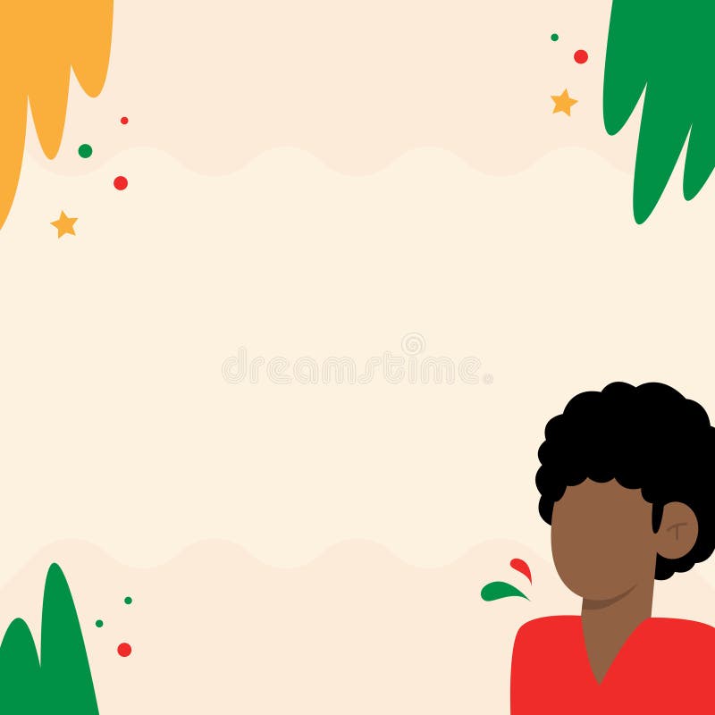 Juneteenth Poster Template Square Frame Background Stock Illustration ...