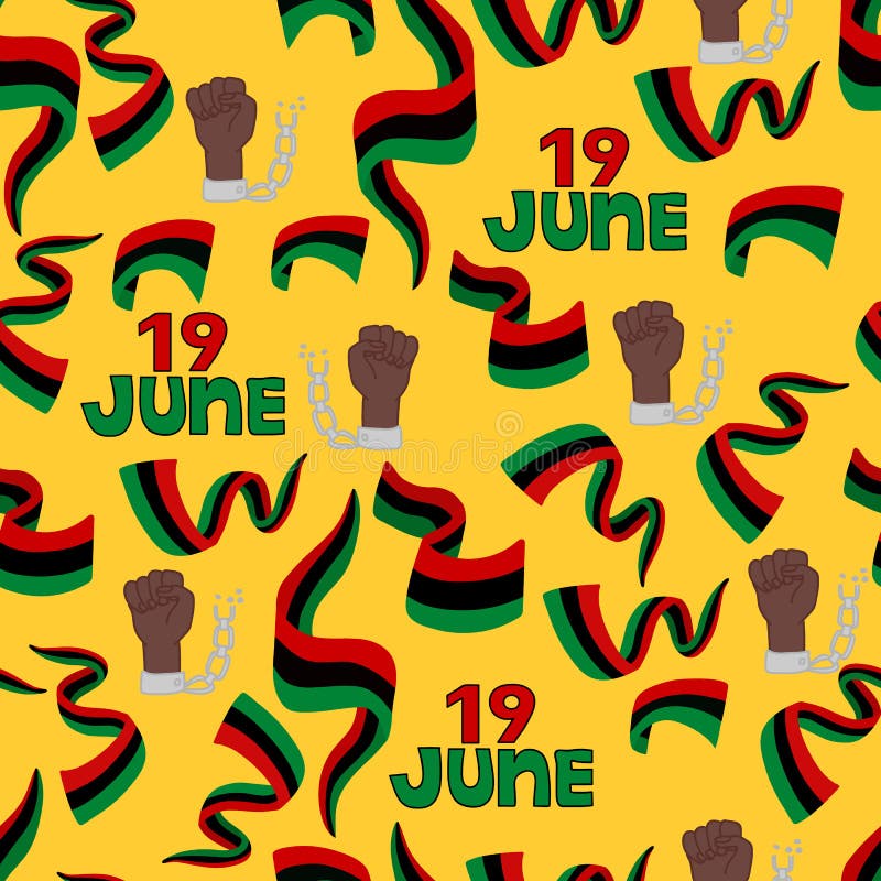 Juneteenth Seamless Pattern. Vector Traditional Background, Textile ...