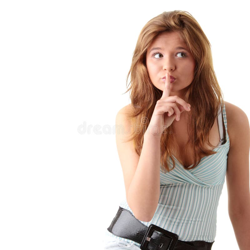 Junge Frau, Die Ruhe Gestikuliert Stockfoto - Bild von erwachsene ...