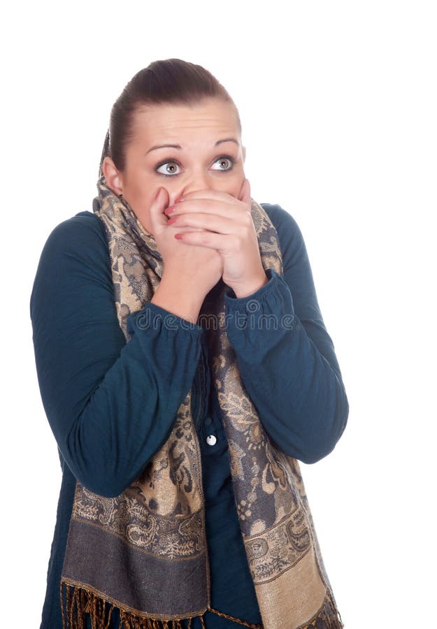 Junge Frau hat Angst stockfoto. Bild von leid, verzweiflung - 22659430