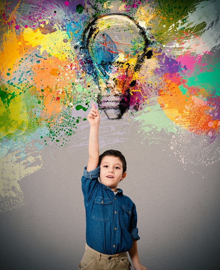 Junge große Idee stockbild. Bild von auslegung, innovation - 78045017