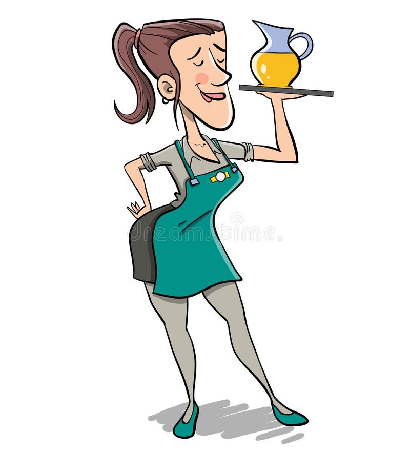 Kellnerin Beruf Stock Illustrationen, Vektoren, & Kliparts - 1,836 ...