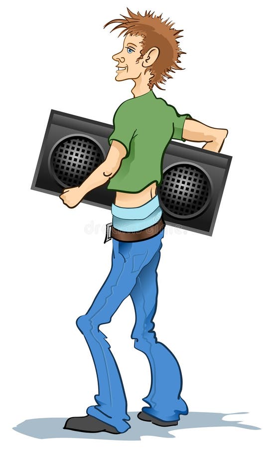 Karikatur DJ-Junge vektor abbildung. Illustration von leute - 56088515