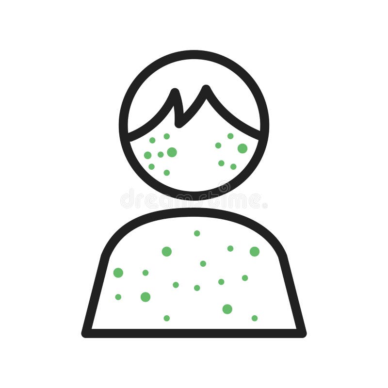 Junge mit Masern vektor abbildung. Illustration von vektor - 79025881