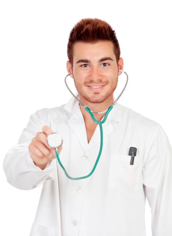 Junger attraktiver Doktor stockbild. Bild von person - 33500809