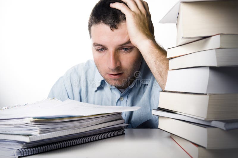 Junger Mann überwältigt Und Frustriert Stockbild - Bild von schlaf ...