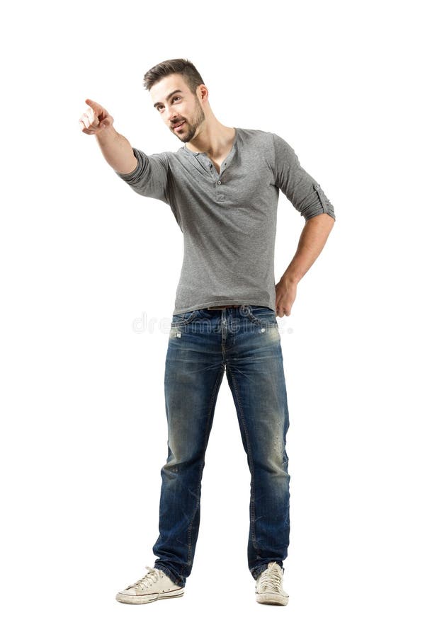 Mann, Der Auf Etwas Auf Weißem Hintergrund Zeigt Stockbild - Bild von ... Mann, Der Auf Etwas Auf Weißem Hintergrund Zeigt Stockbild - Bild von ...