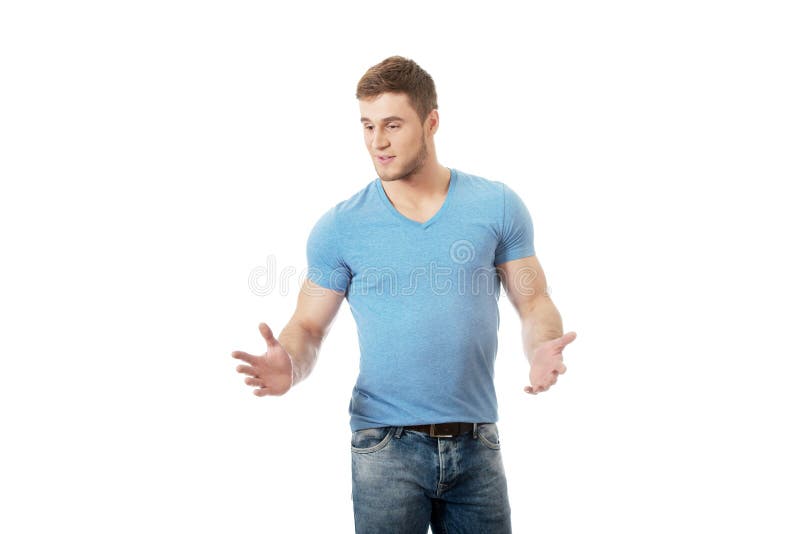 Junger Mann, Der Seine Hände Zuckt Stockfoto - Bild von exemplar ...