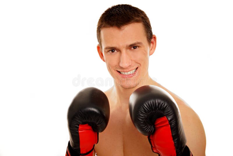 Junger Mann mit Boxern stockfoto. Bild von getrennt, tätigkeit - 34977640