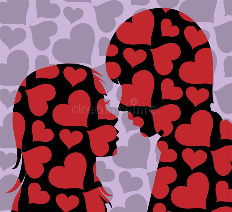 Mann Und Frau in Der Liebe, Die Hat, Brechen Oben Vektor Abbildung ...