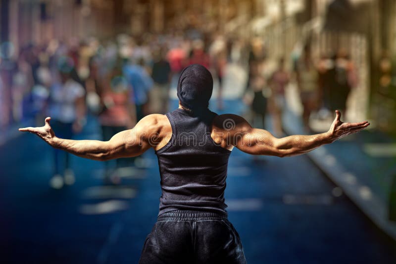 Junger starker Mann stockfoto. Bild von athlet, aufruf - 36542608