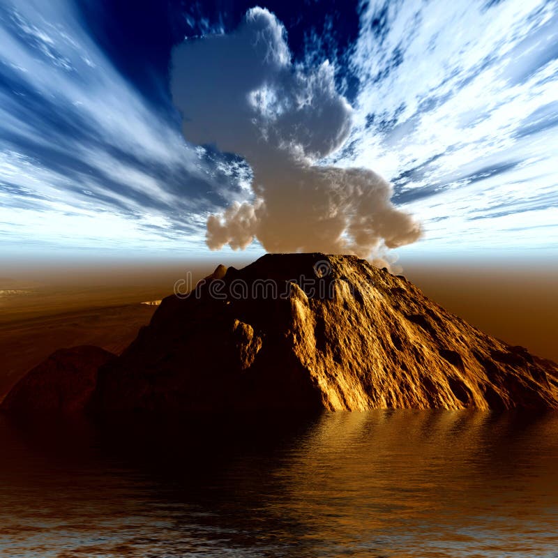 Junger Vulkan stock abbildung. Illustration von masse - 22011687