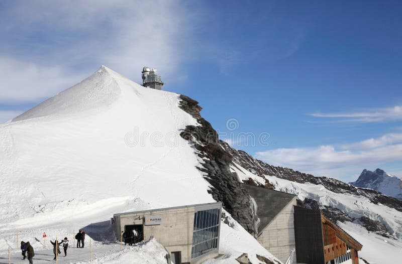 Jungfrau Observatory and Summit Editorial Stock Photo - Image of europe ...