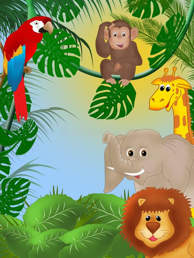 Jungle stock illustration. Illustration of cute, cartoon - 17788698