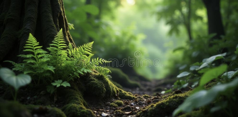 Jungle Ferns and Plants Growing on Tree Roots, Growing Plants, Jungle ...