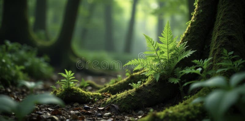Jungle Ferns and Plants Growing on Tree Roots, Nature, Plants, Greenery ...