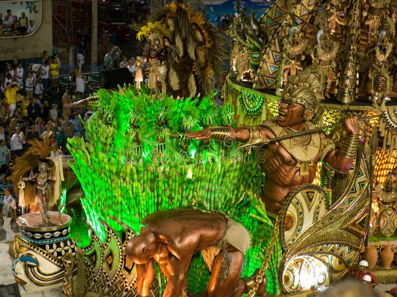 Jungle Float, Rio Carnival. Editorial Stock Image - Image of granstand ...