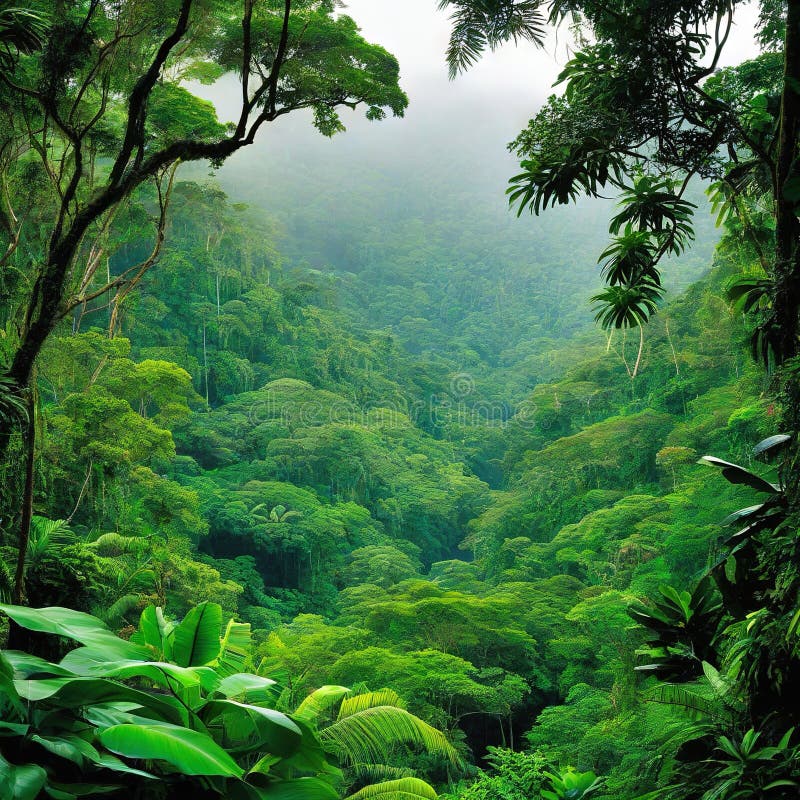 Jungle Foliage Tree Leaf Environment Ecology Tropical Stock ...