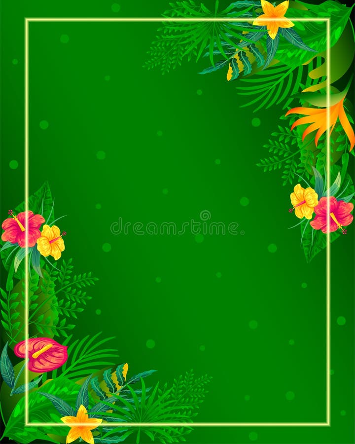 Jungle frame stock vector. Illustration of background - 191114170