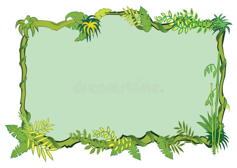 Jungle frame concept in stock vector. Illustration of drawing - 13857558
