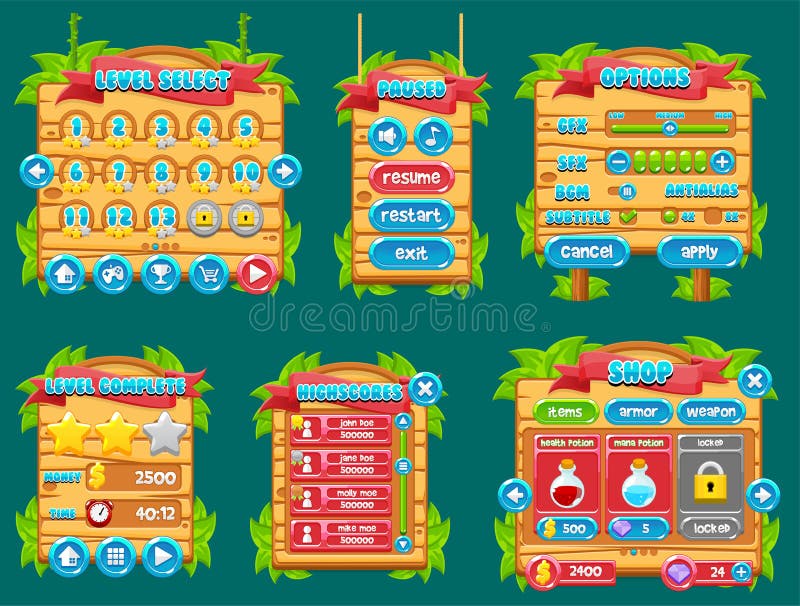 Cartoon Hud Gui Stock Illustrations – 199 Cartoon Hud Gui Stock ...