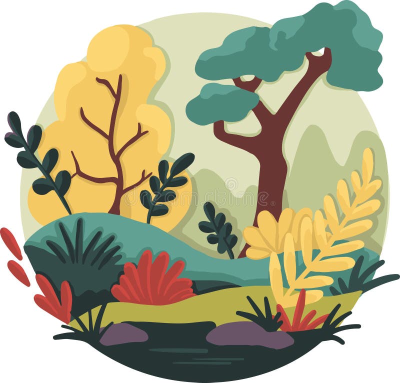 Jungle landscape vector stock vector. Illustration of nature - 312060025