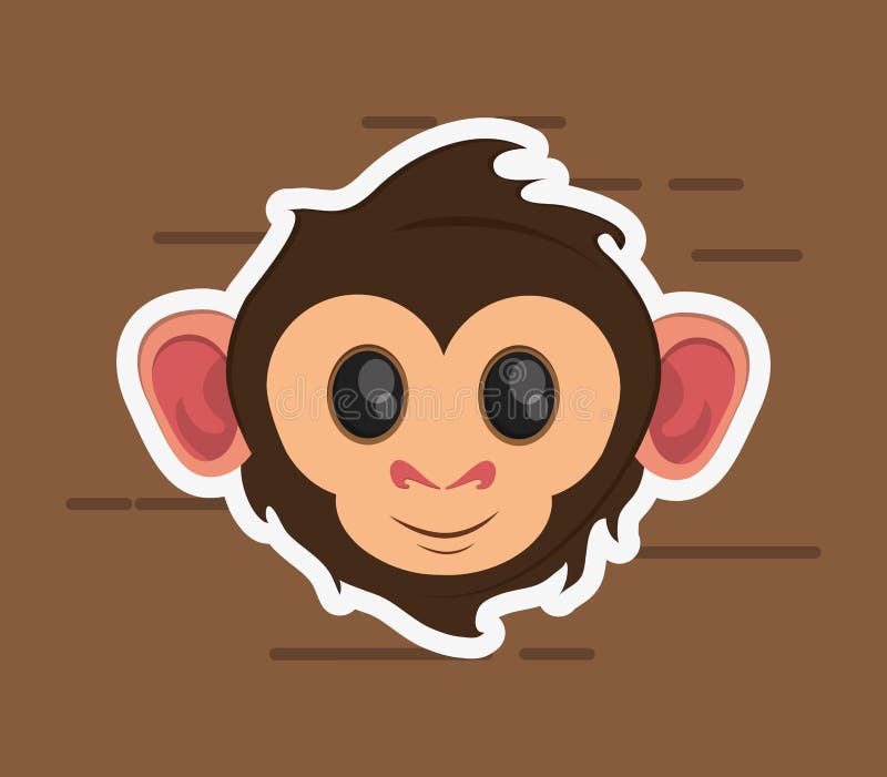 Jungle Monkey Cartoon Emblem Stock Vector - Illustration of animal ...