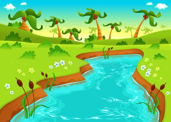 Pond Cartoon Stock Illustrations – 19,255 Pond Cartoon Stock ...