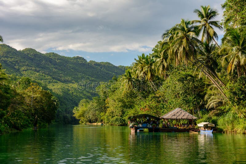 Jungle River on Tropical Island Stock Photo - Image of background ...