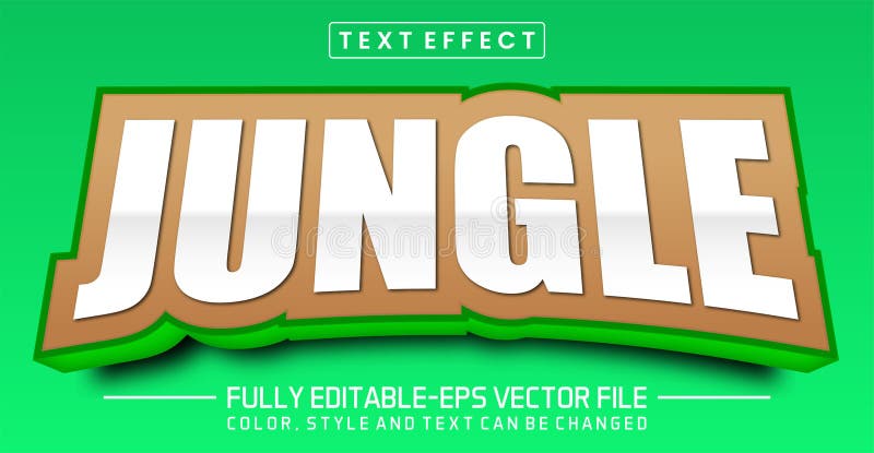 Jungle Text Editable Style Effect Stock Illustration - Illustration of ...