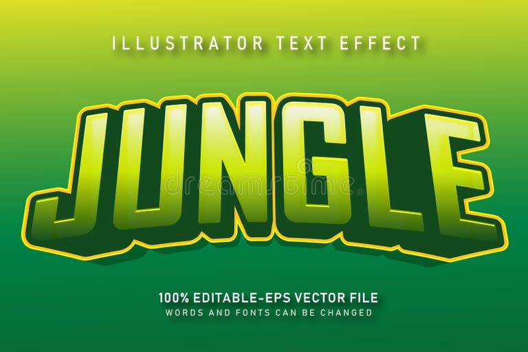Jungle Text Effect Stock Illustrations – 1,366 Jungle Text Effect Stock Illustrations, Vectors ...