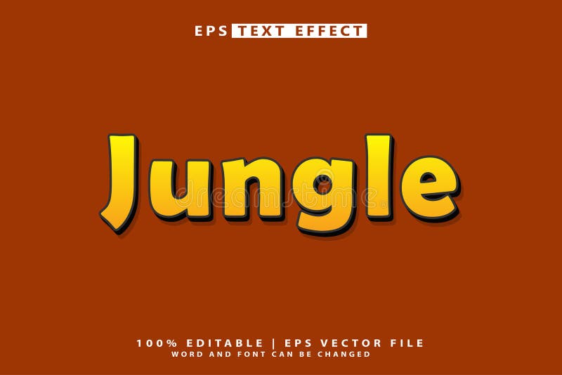 Jungle Text Effect and Template Stock Vector - Illustration of effect ...