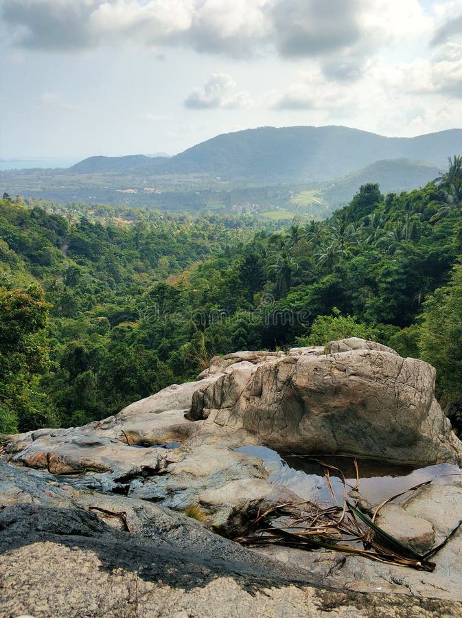 Jungle Valley Landscape View from the Cliff Stock Image - Image of hill ...