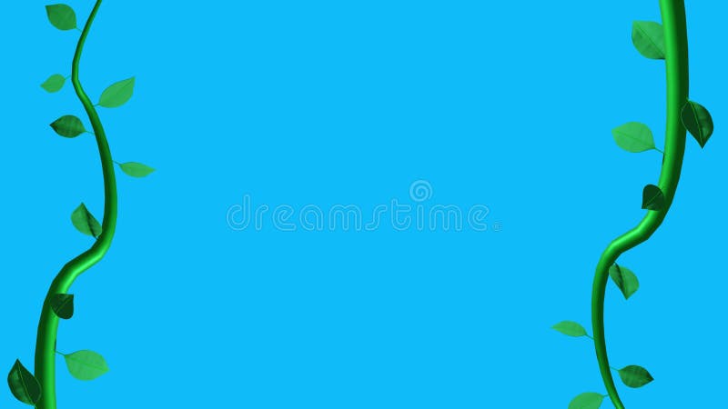 Jungle Vines Animation Growing Elements on Blue Screen Chroma Key Stock ...