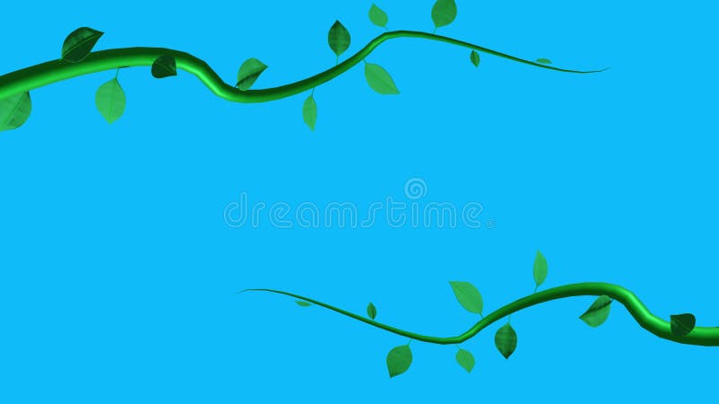 Jungle Vines Animation Growing Elements on Blue Screen Chroma Key Stock ...