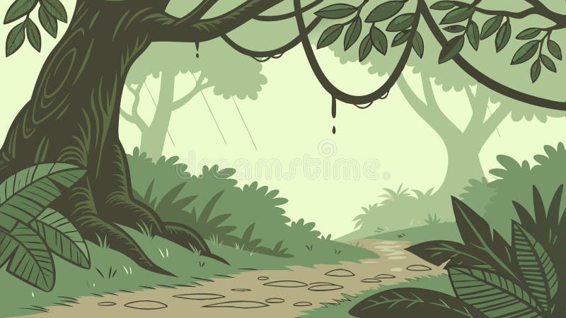 Jungle Vines and Trees, Tropical Jungle, Lush Vegetation, Rainforest ...