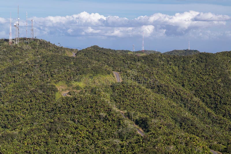 Jungles Around Cerro De Punta, Puerto Rico, Highest Point Stock Photo ...