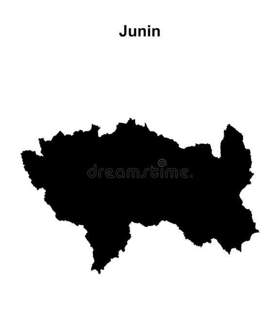 Junin outline map stock vector. Illustration of boundary - 360616530