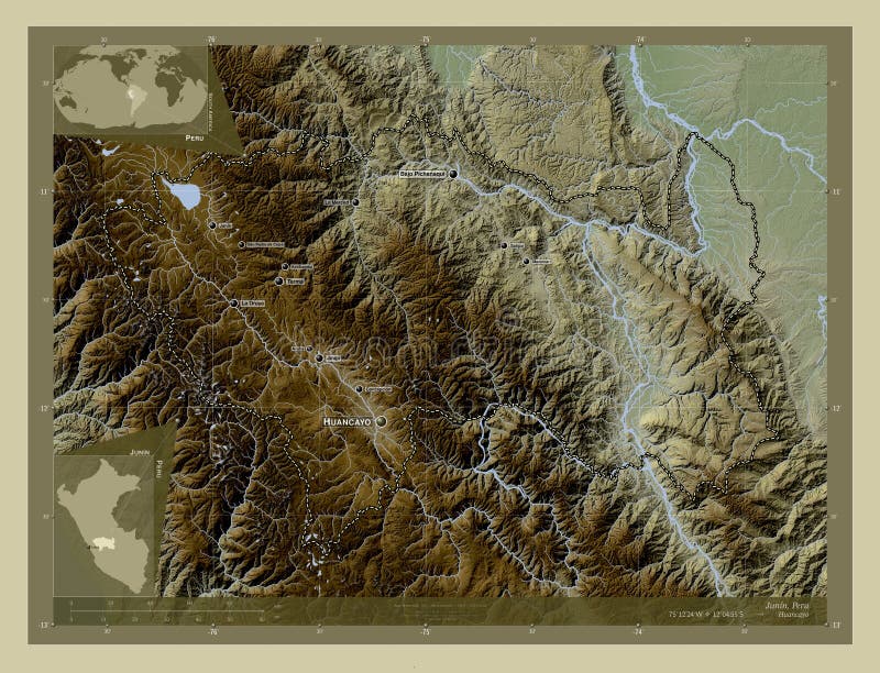 Junin, Peru. Wiki. Labelled Points of Cities Stock Illustration ...