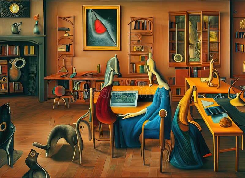 Junior Developer Job Fictional Work Environment. Stock Illustration ...