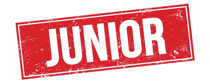 JUNIOR Text on Red Grungy Rectangle Stamp Stock Illustration ...