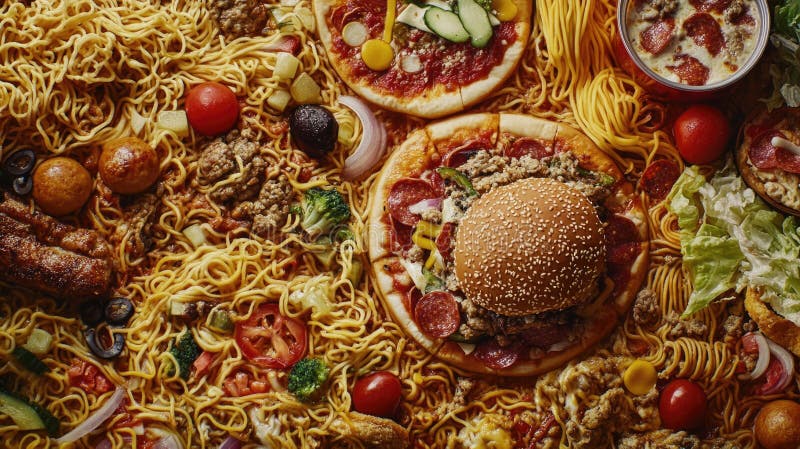 Junk Food Collection stock image. Image of fast, tomato - 363224703