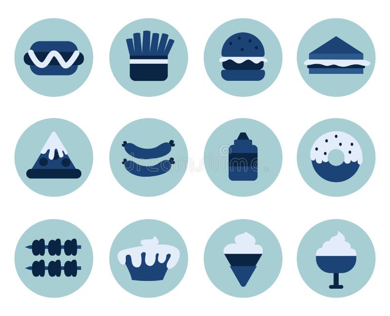 Junk food, icon stock vector. Illustration of isolated - 259393062