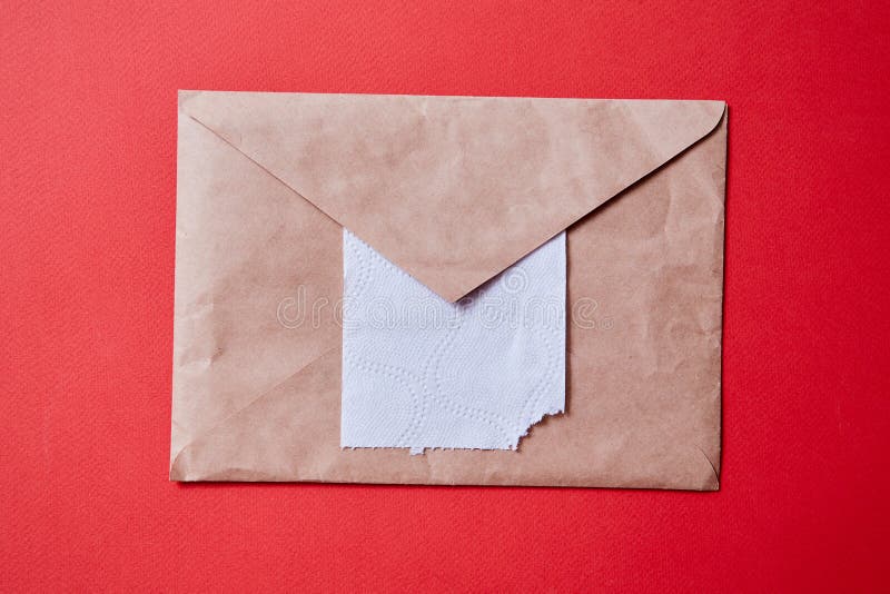 Junk Mail or Spam E-mail and Unsolicited Letter Idea. Toilet Paper ...