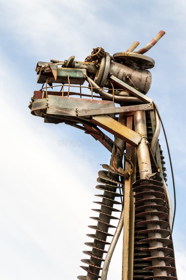 Junk Metal Cow Head stock photo. Image of steel, fright - 53663264