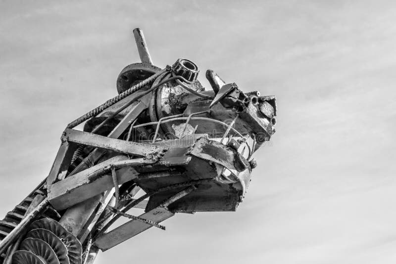Junk Metal Dragon stock photo. Image of iron, reused - 53662694