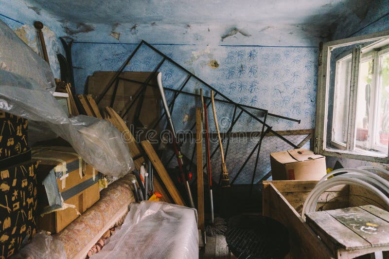 Junk storage room stock photo. Image of room, discarded - 19892874