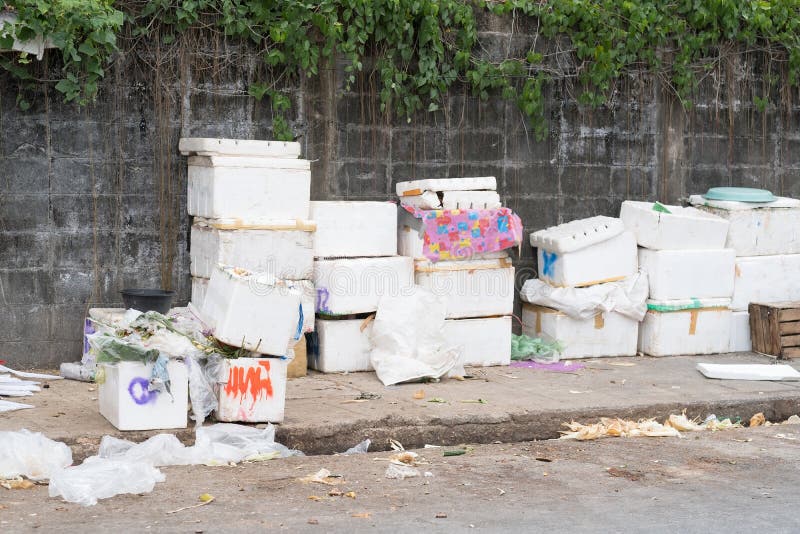 Used foam boxes stock photo. Image of abstract, background - 102971810