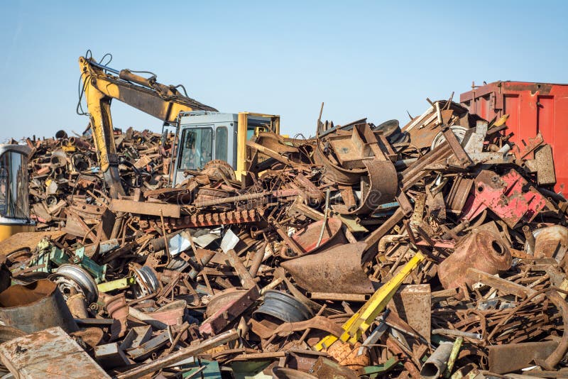 Scrap Metal Junk Pile Dump Recycle Dumpster Stock Image - Image of rust ...