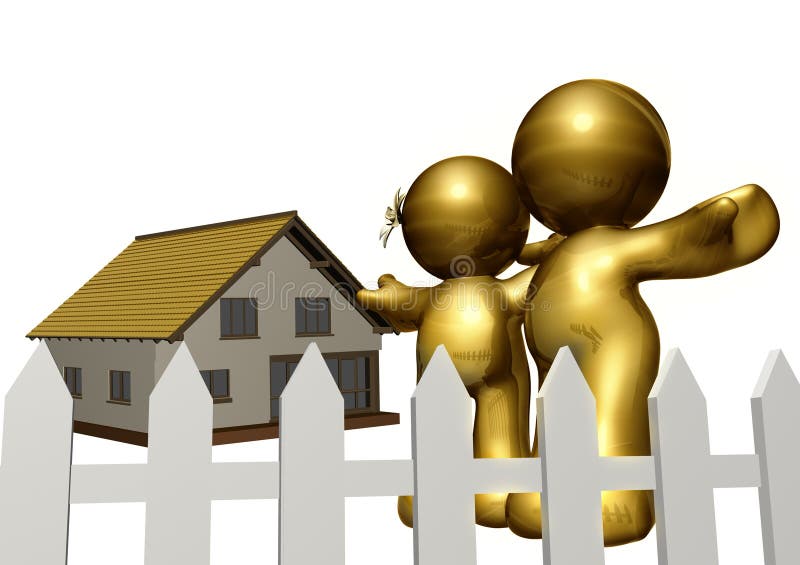 Junte La Compra Una Nueva Casa Y Una Cara El Futuro Stock De